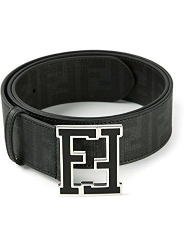 Fendi Logo Reversible Zucca Leather Black New Belt Self Made– Bag Lady Shop