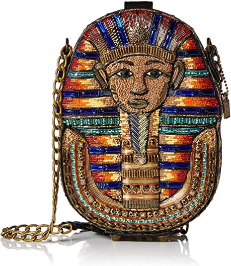 Mary Frances Tut Beaded Pharaoh Boy King Egypt Special Handbag Gold Bl ...